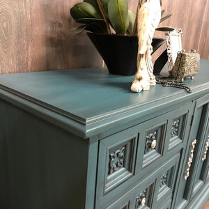 Custom Order Option! Blue Teal Silver Damask Black Wax Long Triple ...