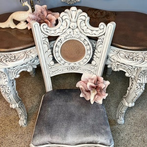 Custom Order Option! Baroque Style White and Pink Vanity With Mirror ...