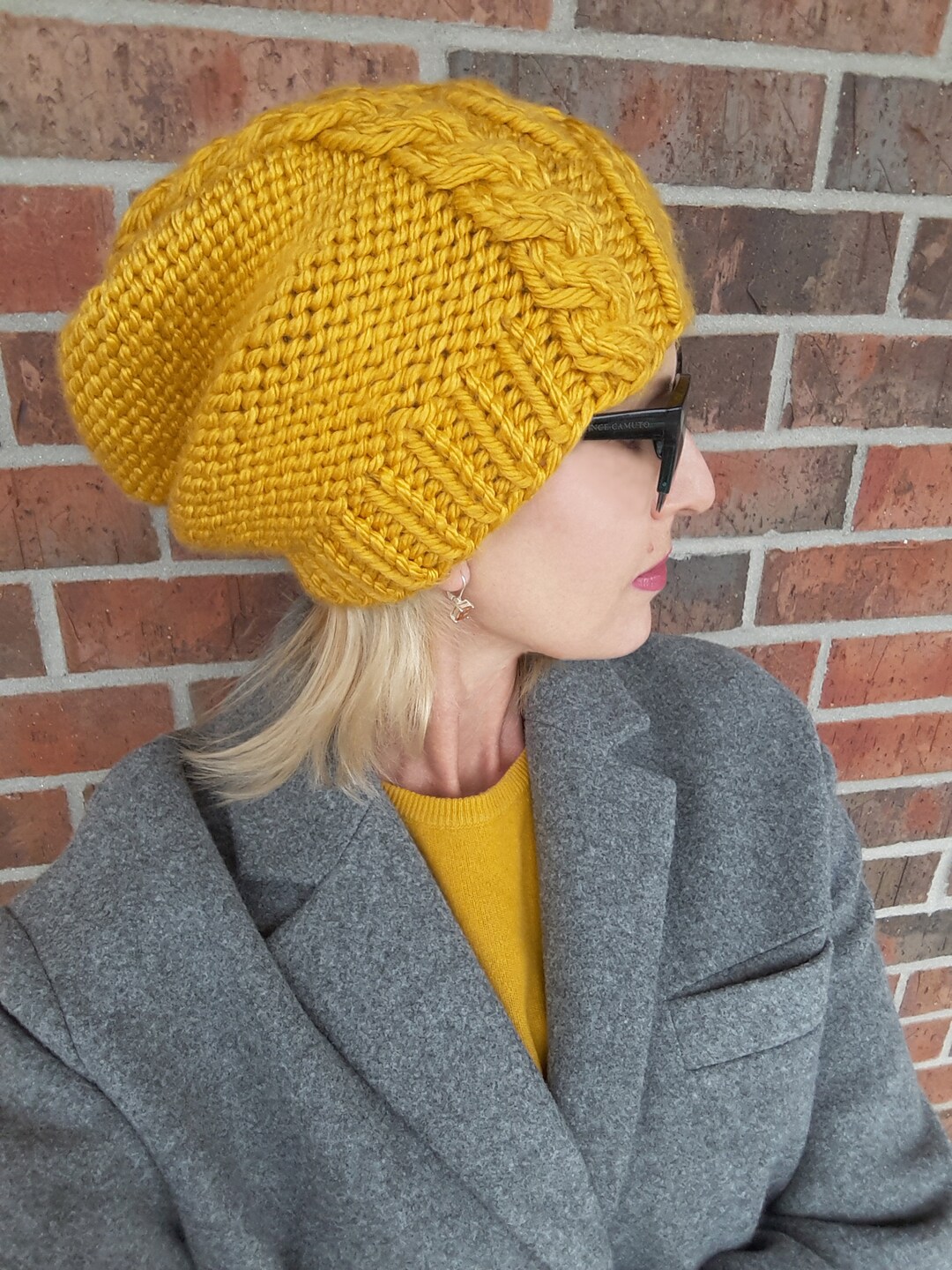 Chunky Slouchy Hat, Slouchy Beanie, Slouchy Hat, Women's Knit Hat ...