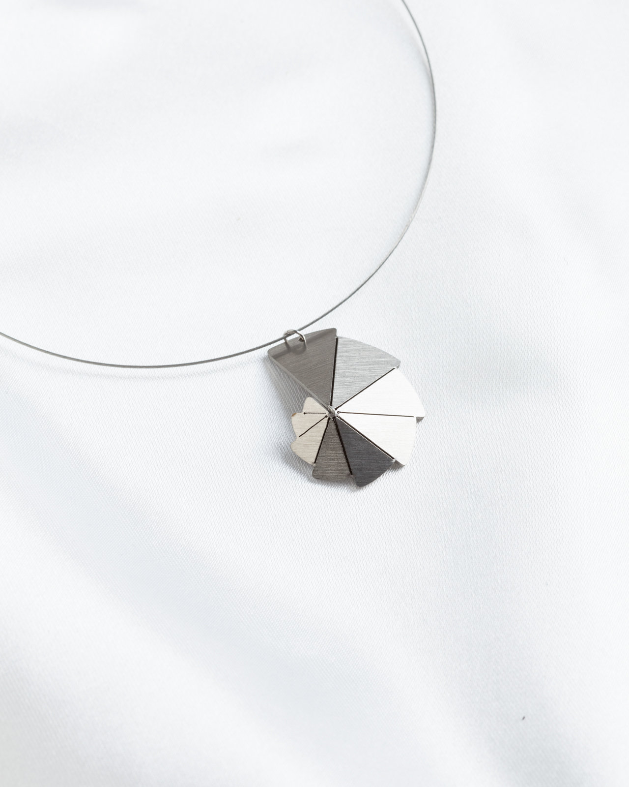 Stainless Steel Origami Fibonacci Wire Necklace, Dainty Geometric ...