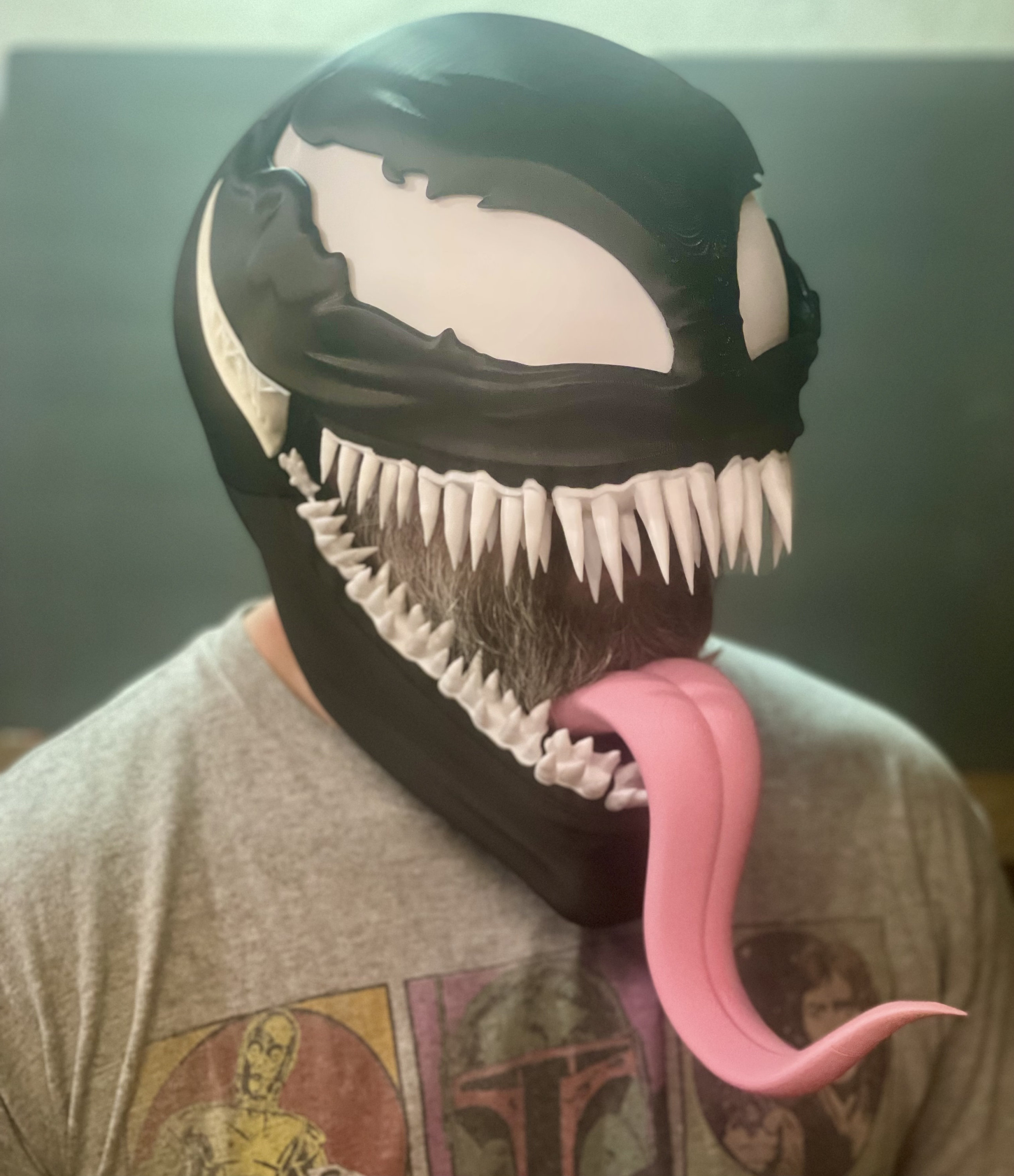 Venom Painted Cosplay Helmet - Etsy