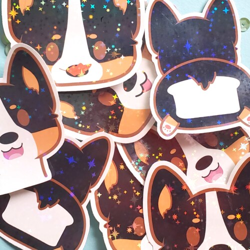 Peeking Tri Corgi Sticker - Etsy