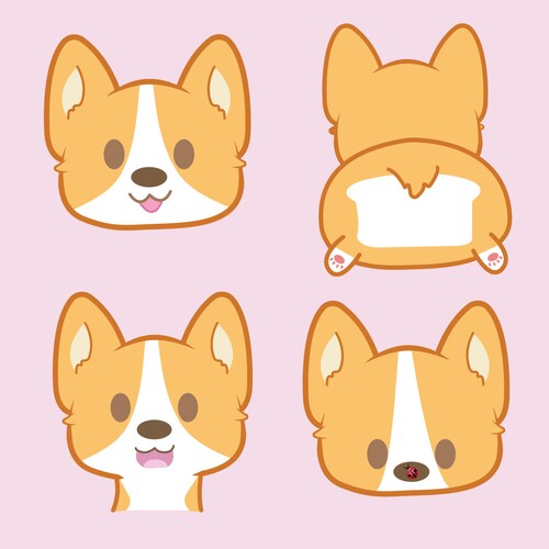 Tri-colored Corgi Vinyl Stickers and Sticker Pack Holographic - Etsy