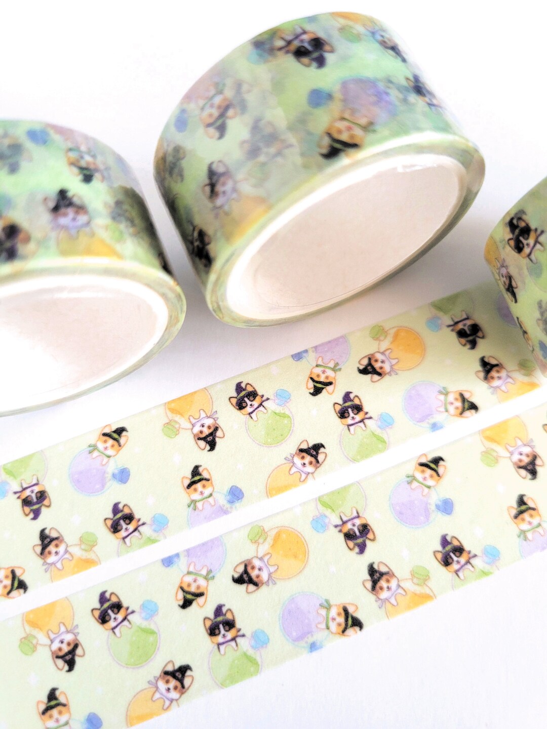 Cute Corgi Witch Potion Washi Tape - Etsy
