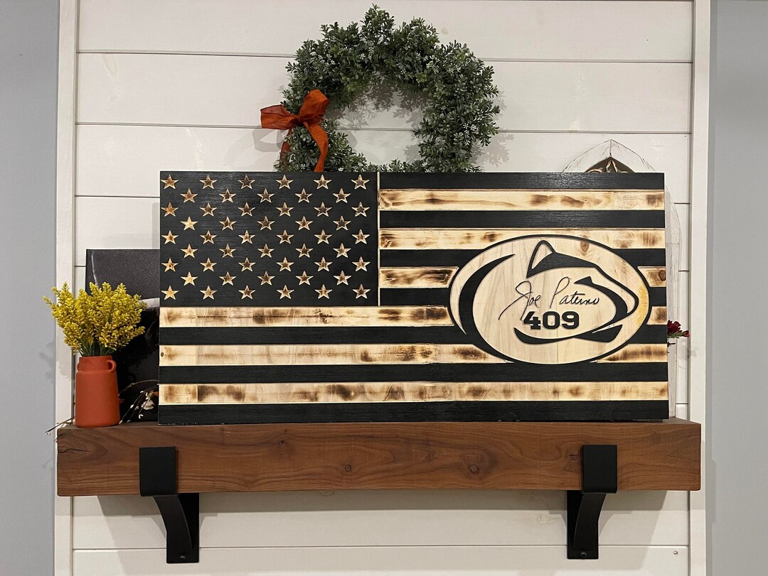 Milled Wood Penn State Flag - Etsy