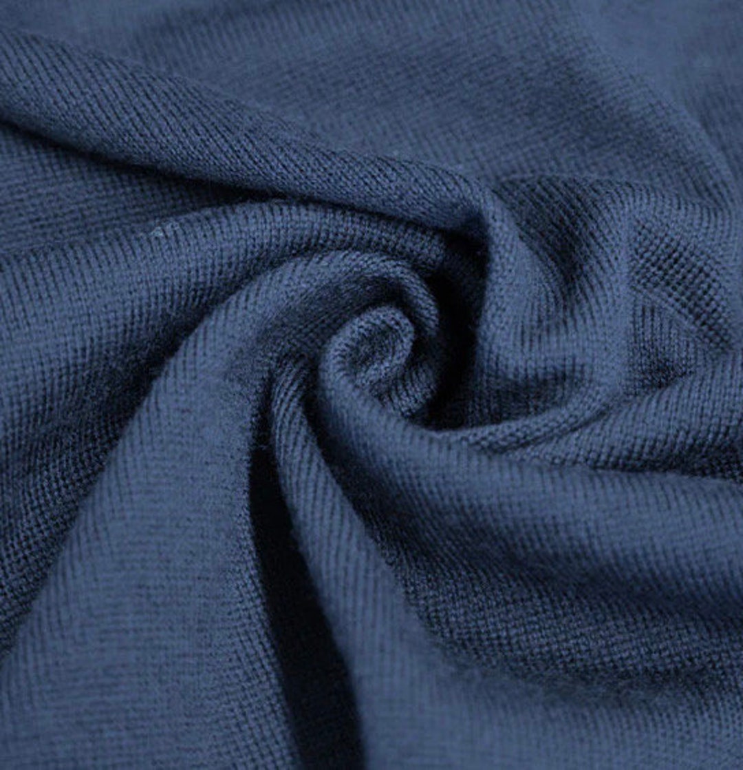 Fine Merino Wool Knit Navy Blue 260g/lfm - Etsy