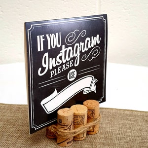 Instagram Sign - Social Media Wedding Sign - Cardboard Chalkboard ...