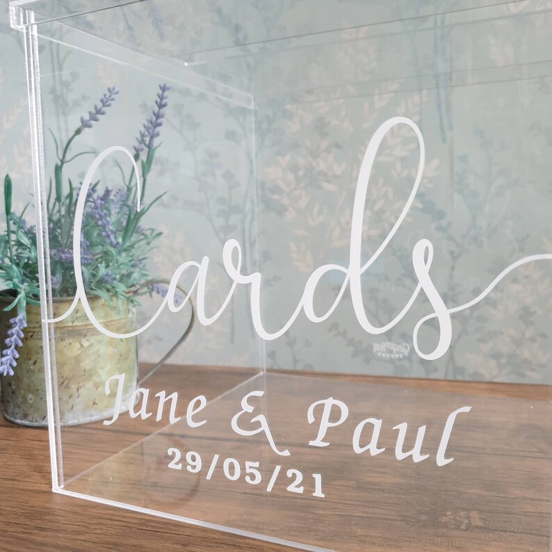 Wedding Acrylic Post Box Wedding Card Box Modern Card Box | Etsy UK