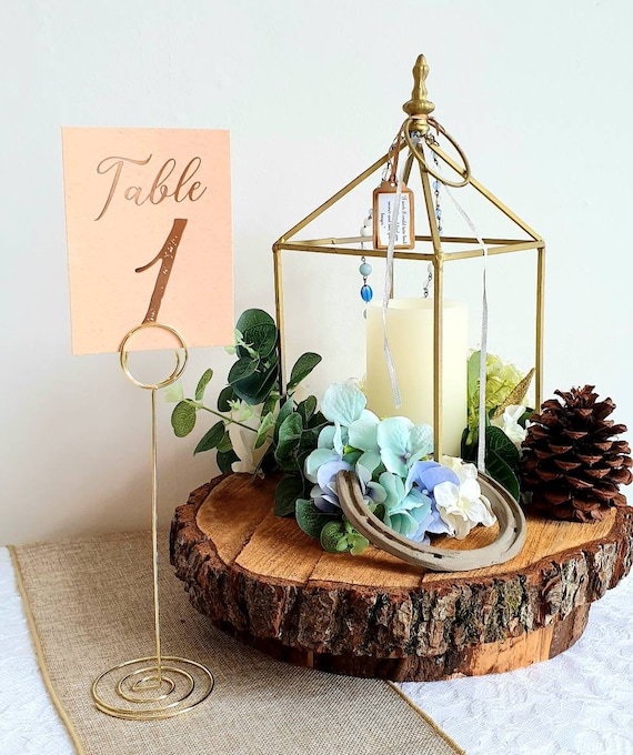 Gold Metal Table Number Stand Table Number Holder Place | Etsy UK