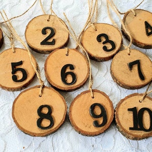 1-10 Wooden Hanging Table Numbers Table Decor Wedding - Etsy UK