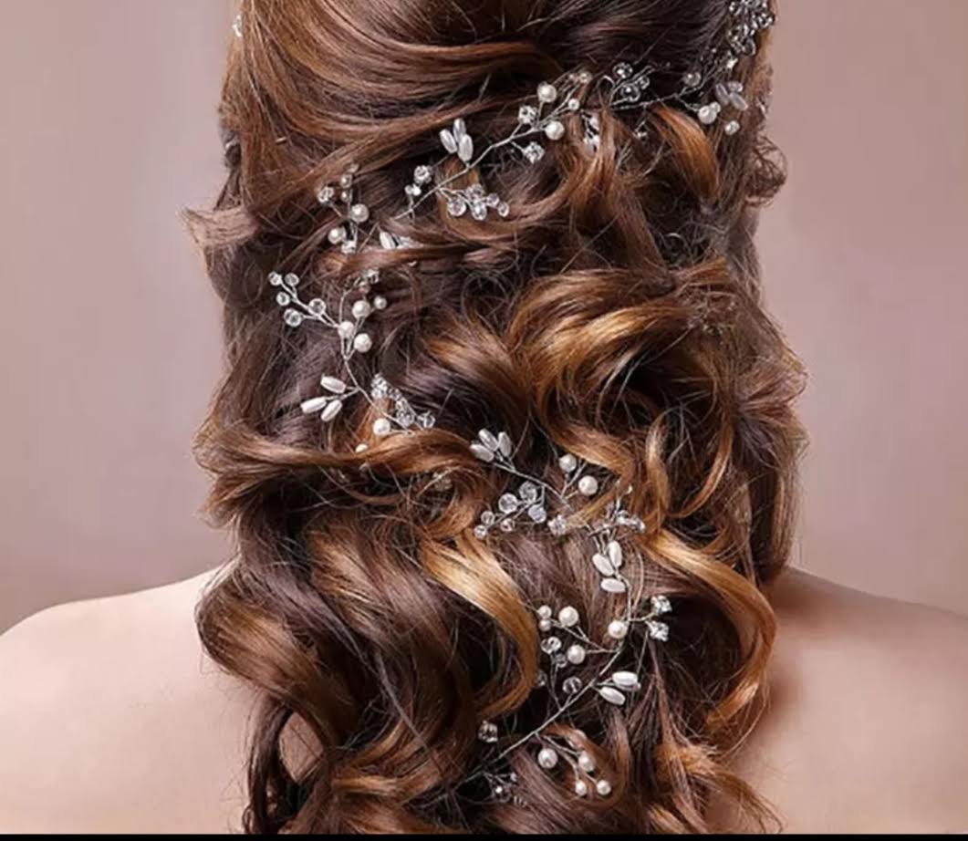 Wedding Hair Accessories - Elegant Crystal Rhinestones and Pearl Bridal ...