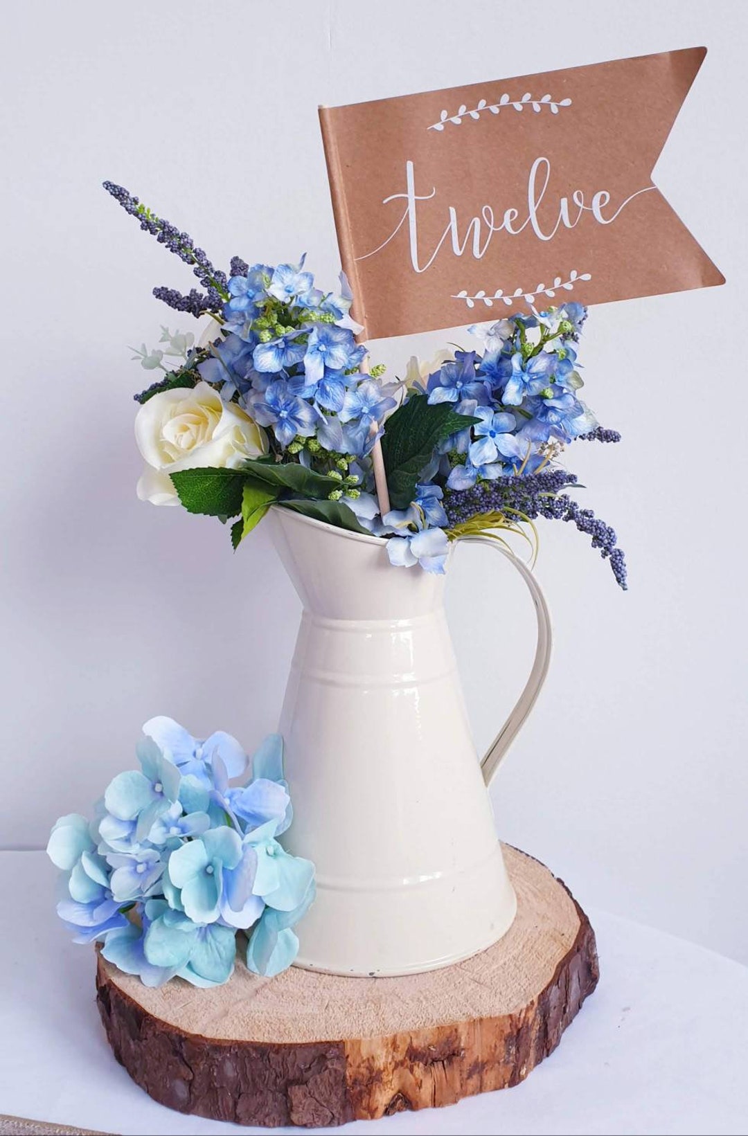 Table Number Flags 1 to 12 - Rustic Table Numbers - Wedding Table ...