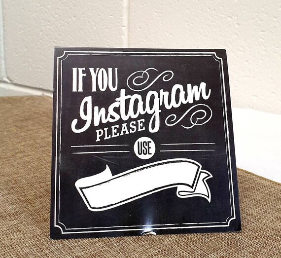 Instagram Sign Social Media Wedding Sign Cardboard | Etsy UK