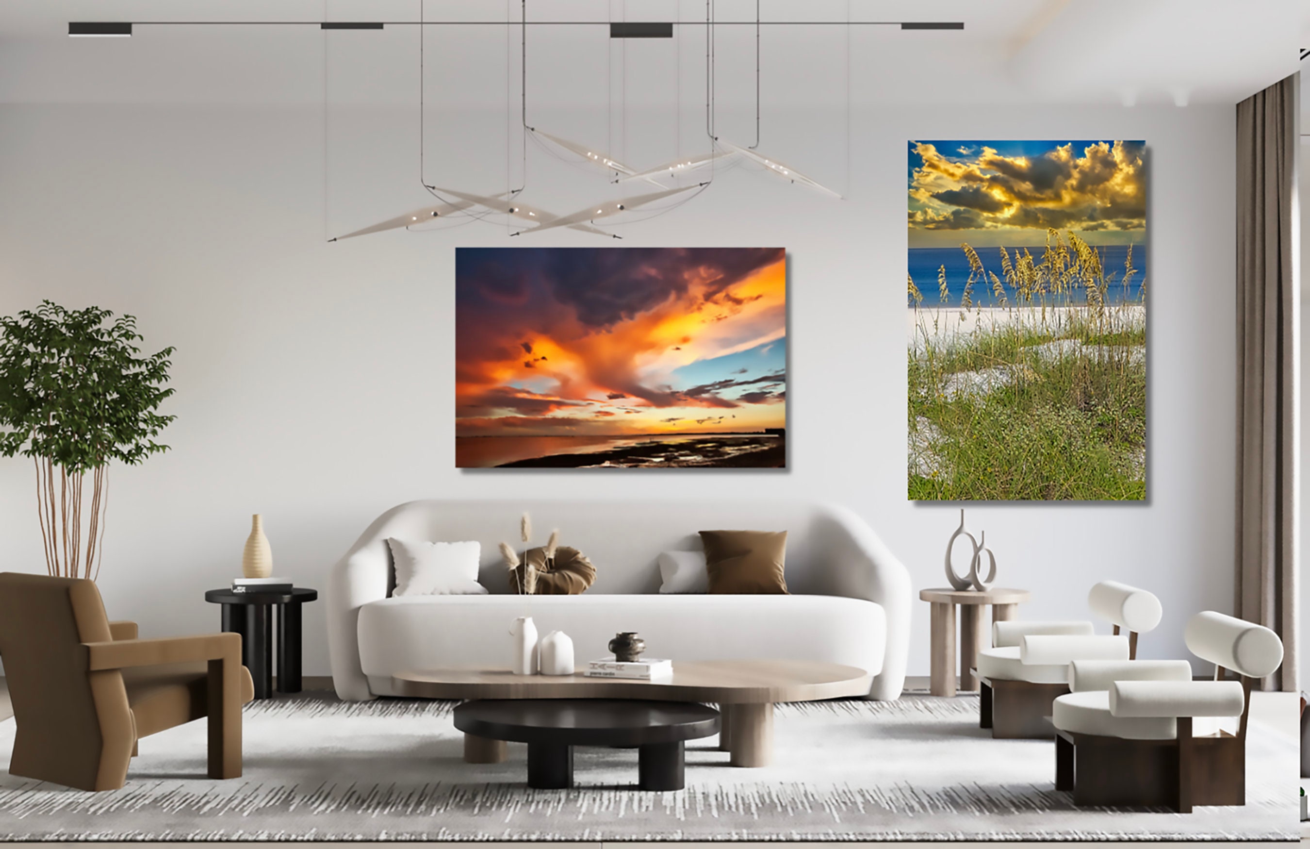 Sunset Colorful Sky Vibrant Sky Wall Decor Abstract Canvas Wall Poster ...