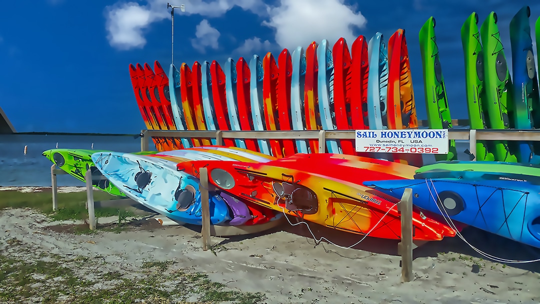 Multi-coloured Kayak Wall Decor, Colourful Kayak Canvas Print, Mancave ...