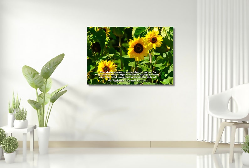 Sunflower Quote Print, Inspirational Gift, Positive Quote, Sunflower ...