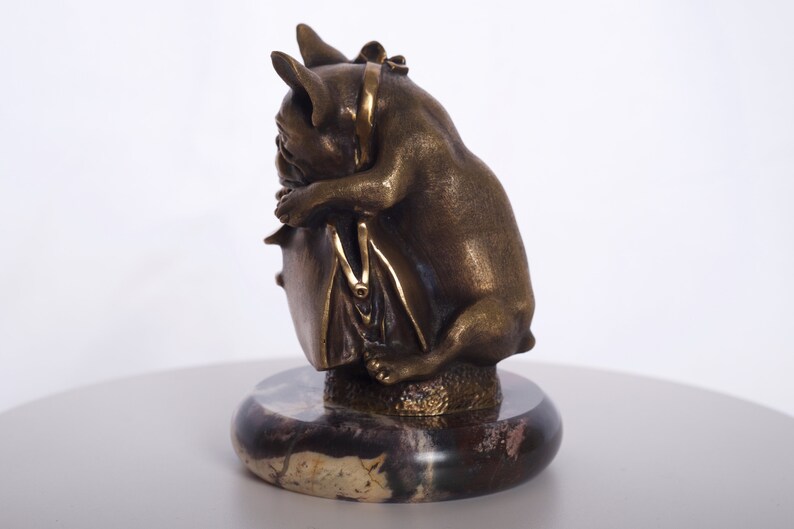 Bronze Boxer Dog with Valise Classy Desk Decoration | Etsy