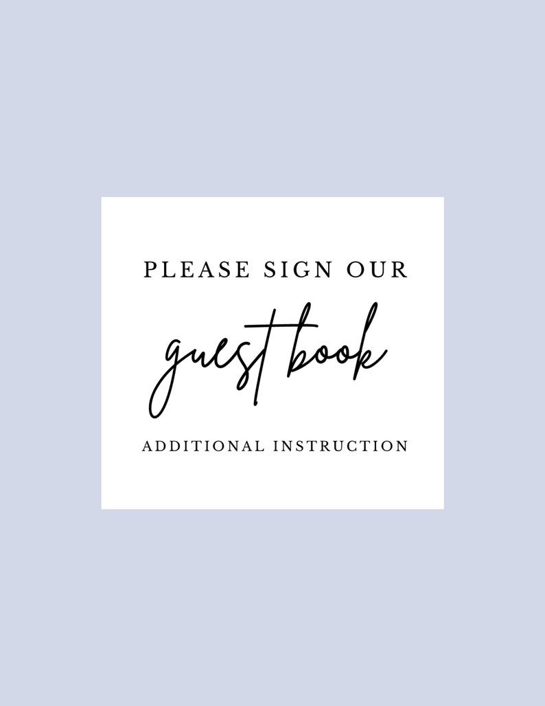 Guest Book Sign Canva Template - Etsy