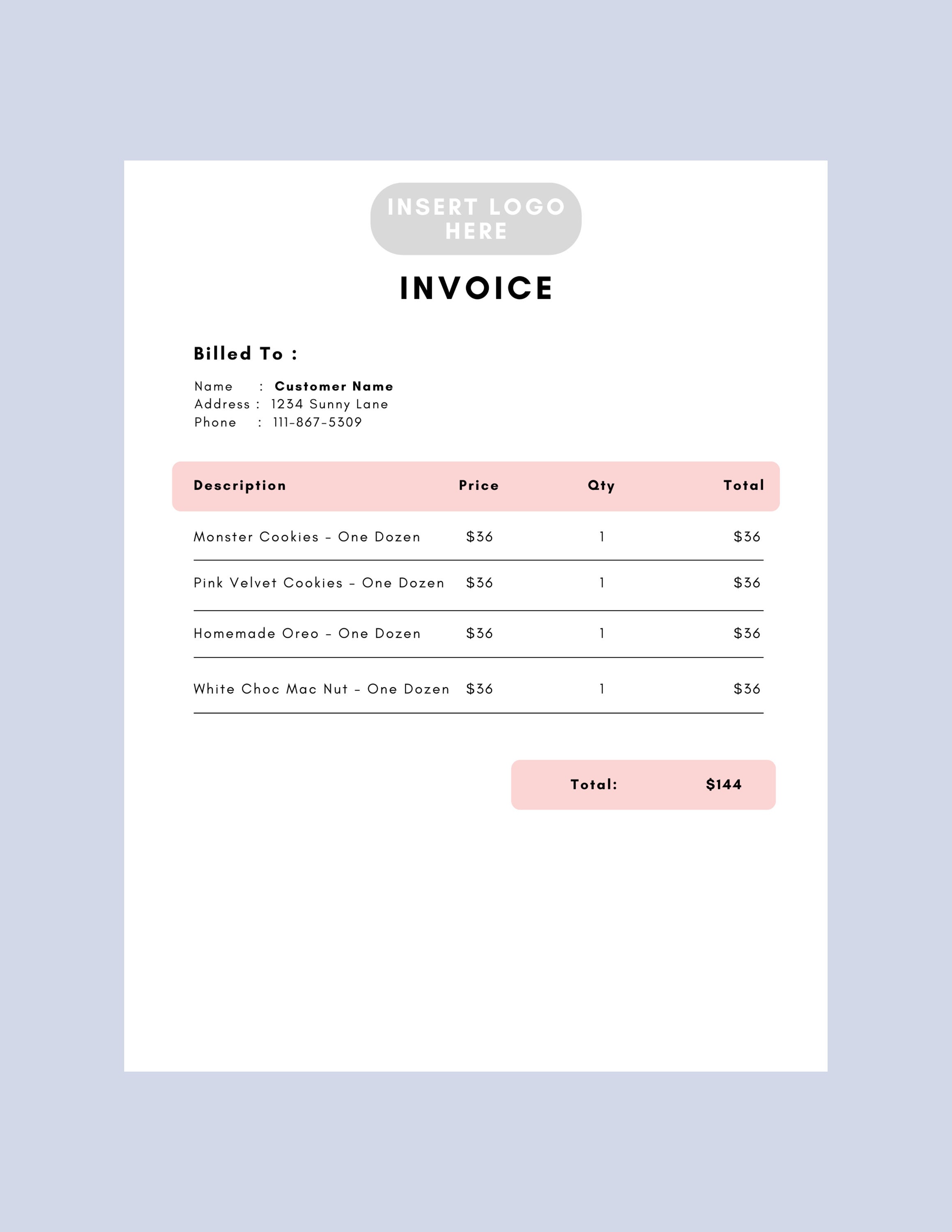 Small Business Invoice Template - Etsy