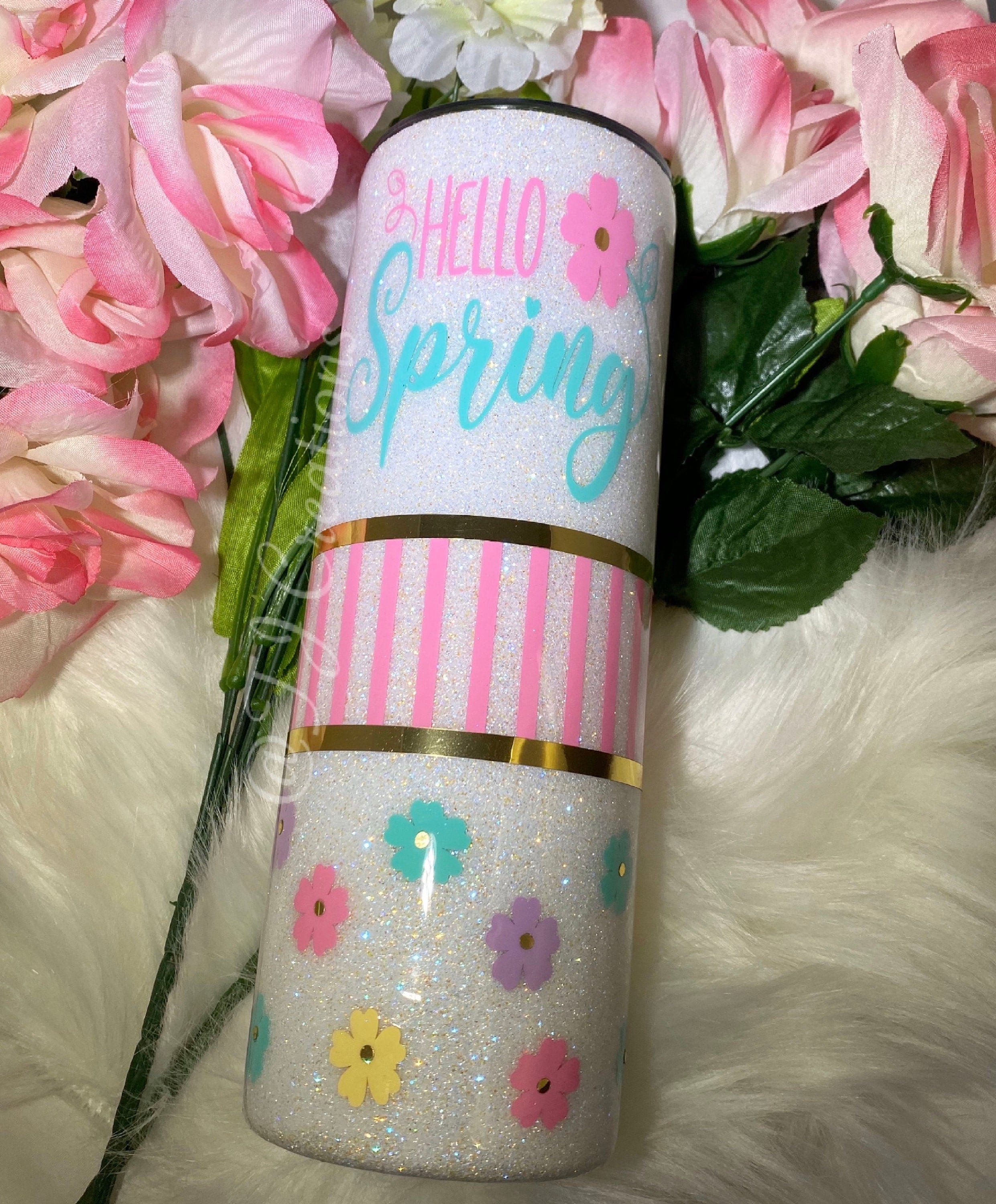 Ladies Women Hello Spring Flowers Floral Tumbler Cup - Etsy