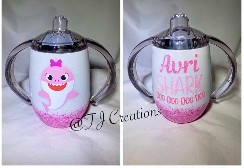 Baby Toddler Girls Shark Inspired Sippy Cup - Etsy