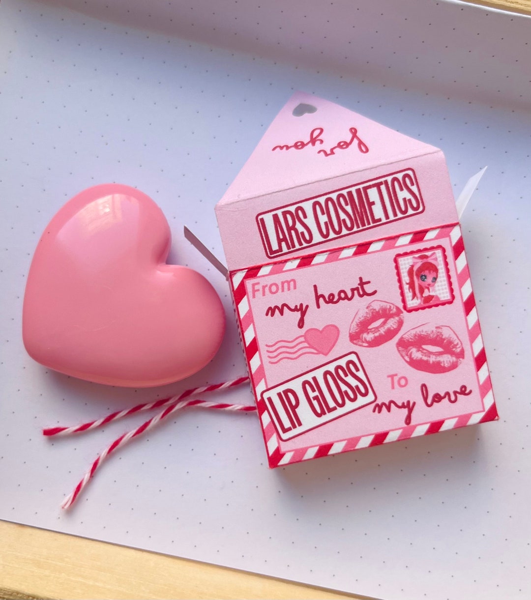 Love Letter Lip Gloss Pot - Strawberry Solid Lip Gloss - Etsy