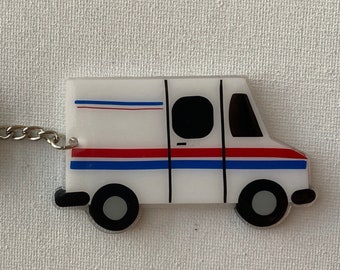 Mail Truck Keychain - Etsy