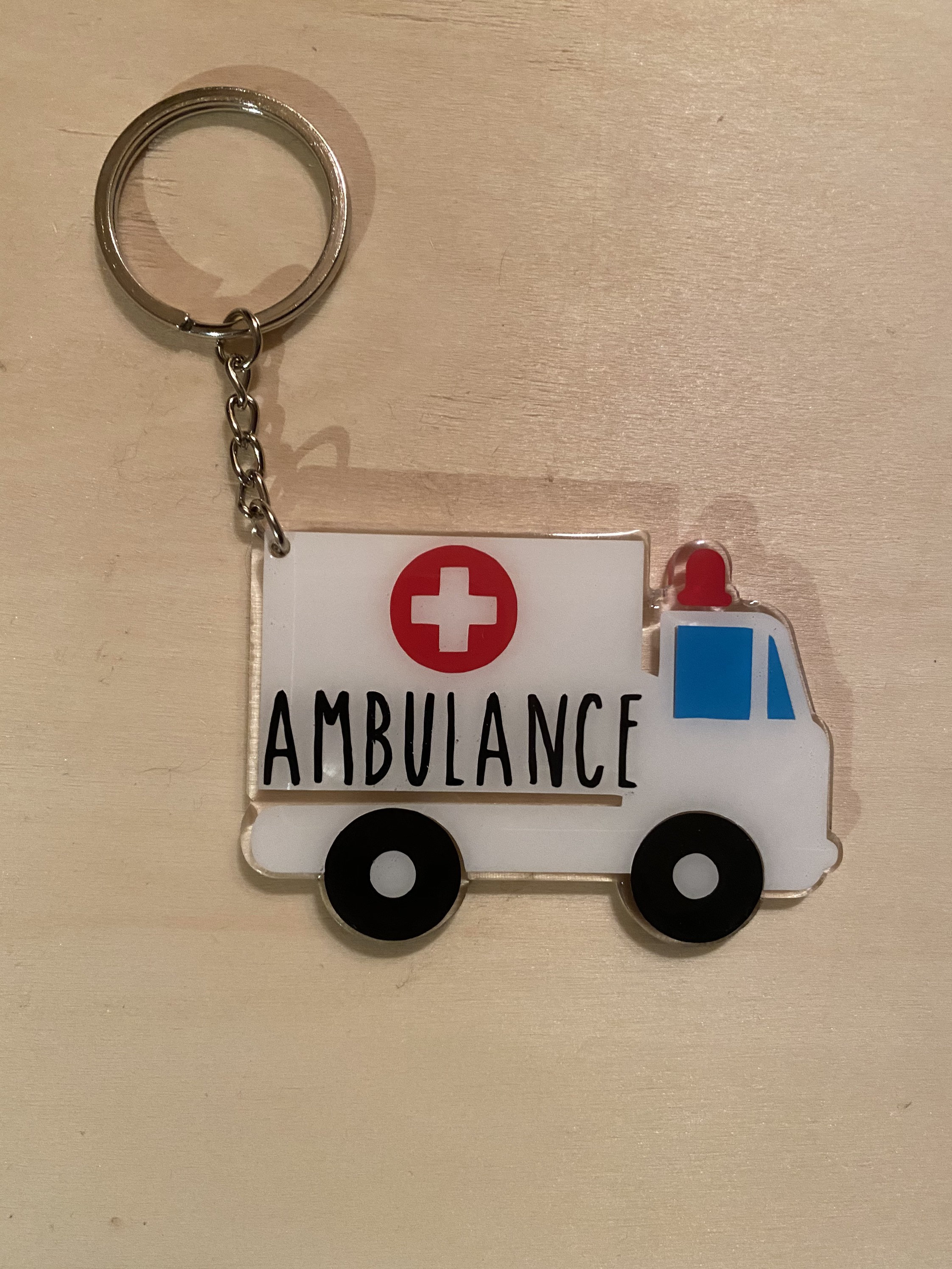 Ambulance Keychain-emt Ambulance Keychain- Fire Department Ambulance ...