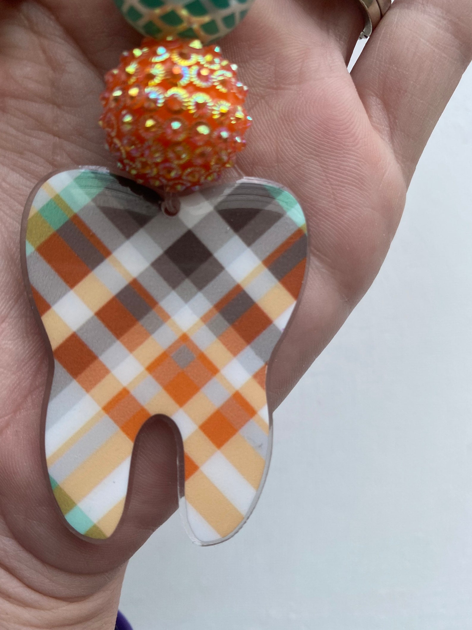 Tooth Keychain-personalized Glitter Tooth Keychain Dentist - Etsy