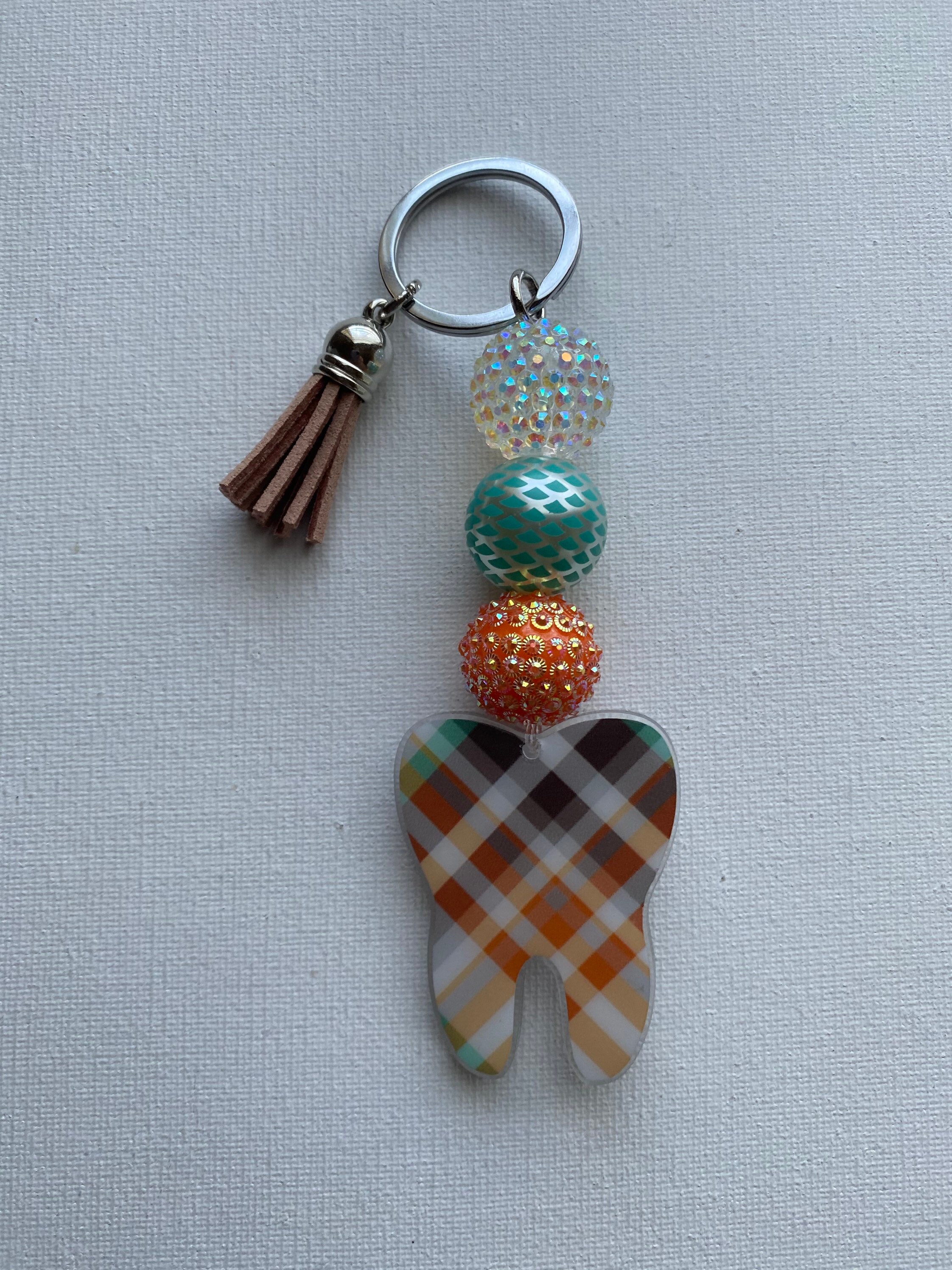 Tooth Keychain-personalized Glitter Tooth Keychain Dentist | Etsy