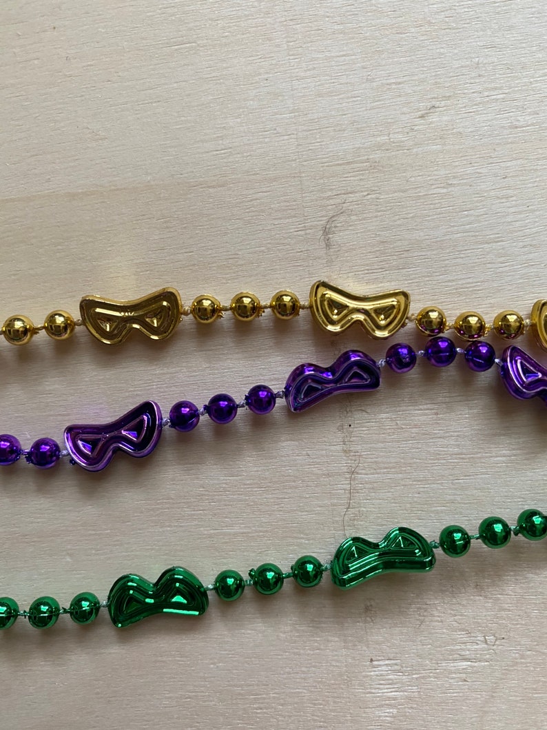 Mardi Gras Ornaments-mardi Gras Bead Ornaments-set of Three - Etsy