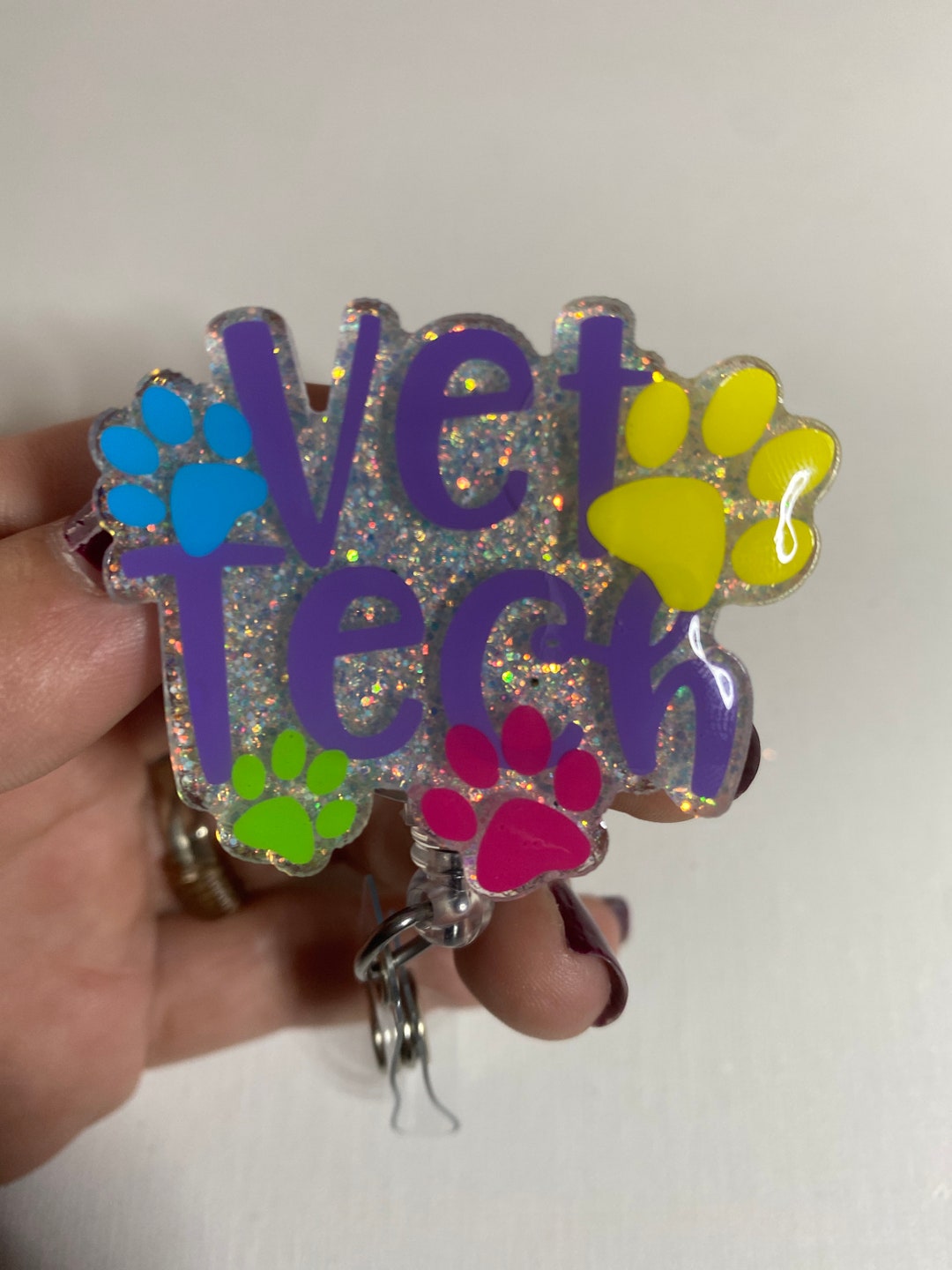 Vet Tech Badge/vet Tech/veterinarian/badge Reel/id Holder/retractable ...