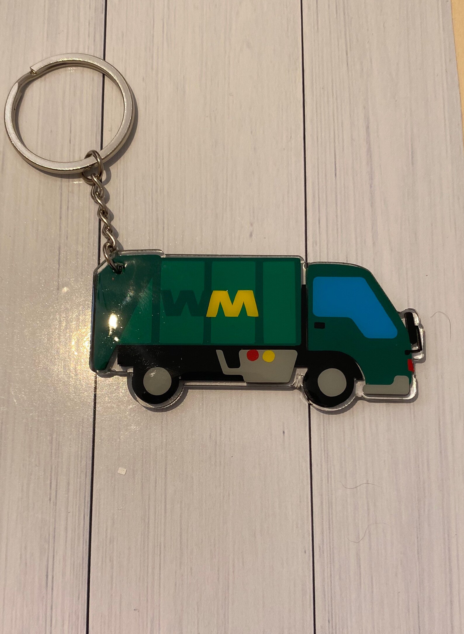 Garbage Truck Keychain-waste Management Garbage Truck | Etsy