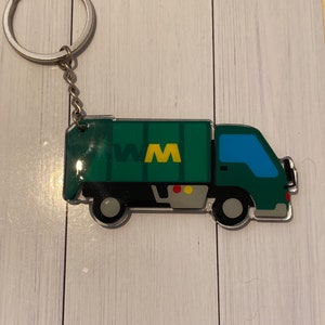 Garbage Truck Keychain - Waste Management Gift - Etsy