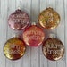 Fall Themed Ornament, Fall Glittered Ornament Set of 5, Thanksgiving ...