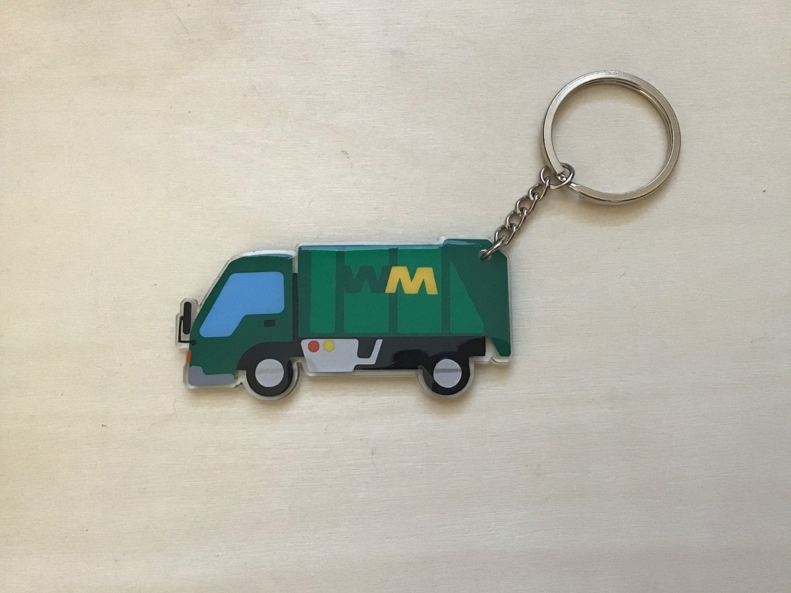 Garbage Truck Keychain-waste Management Garbage Truck | Etsy