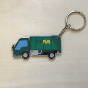 Garbage Truck Keychain - Waste Management Gift - Etsy