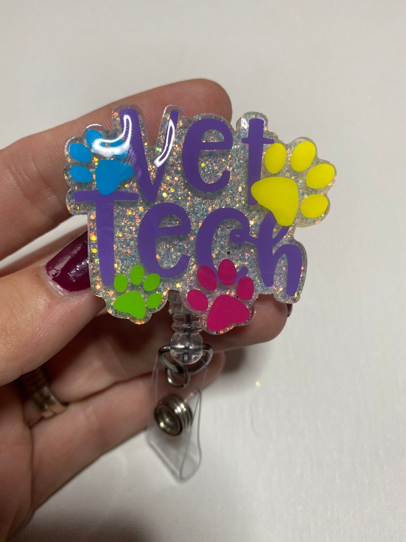 Vet Tech Badge/vet Tech/veterinarian/badge Reel/id - Etsy