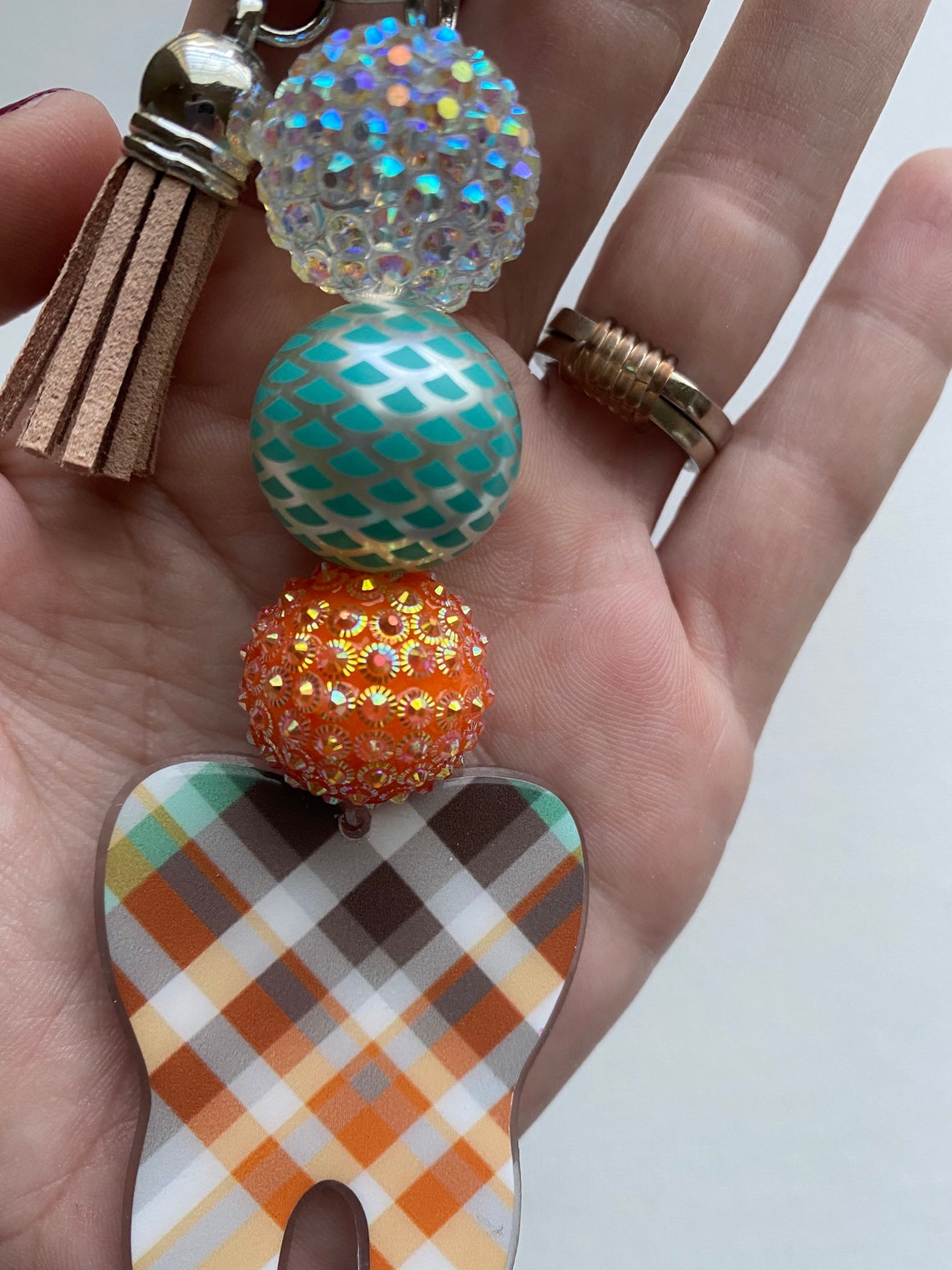 Tooth Keychain-personalized Glitter Tooth Keychain Dentist - Etsy