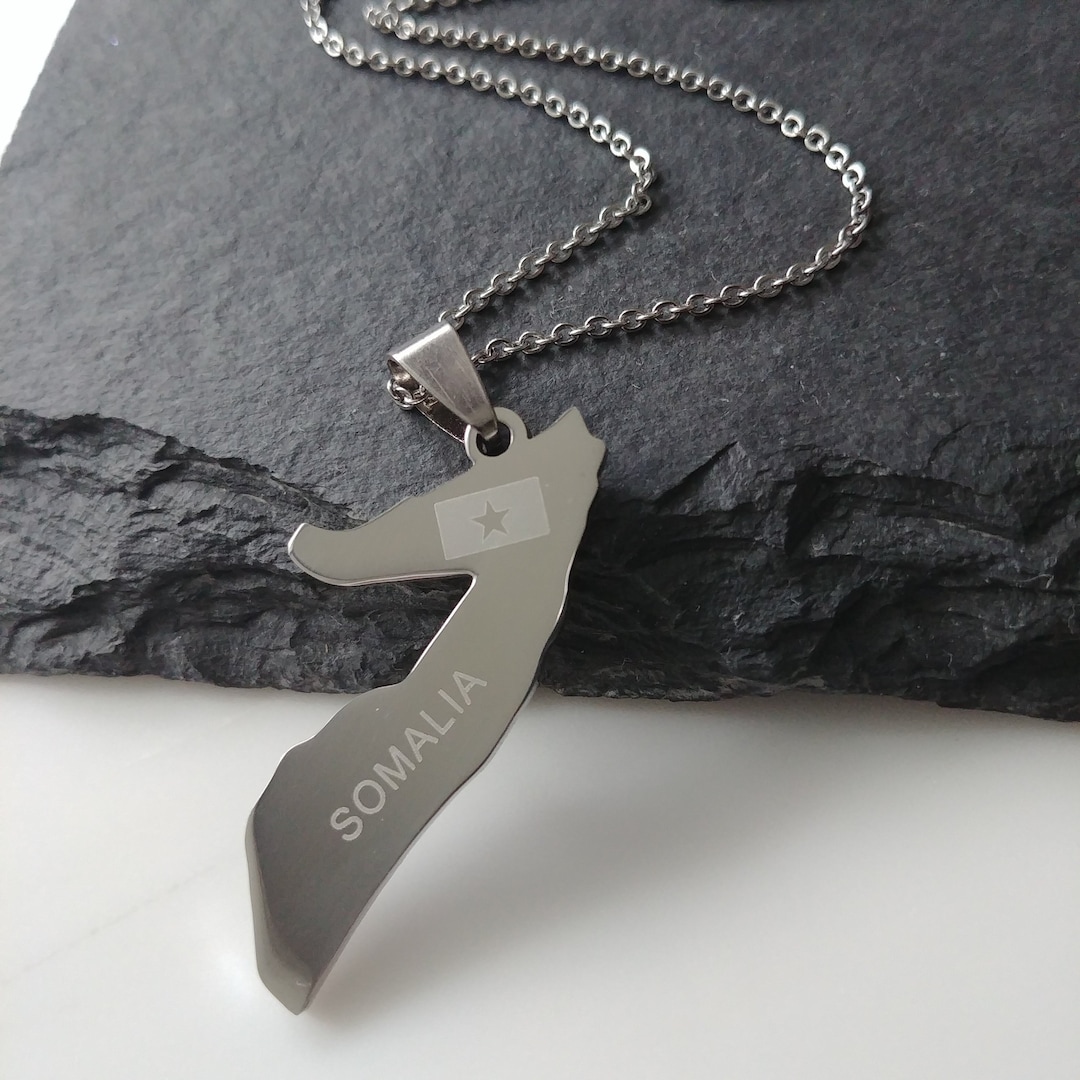Somalia Flagge Karte Anhänger Halskette Silber edelstahl - Etsy.de