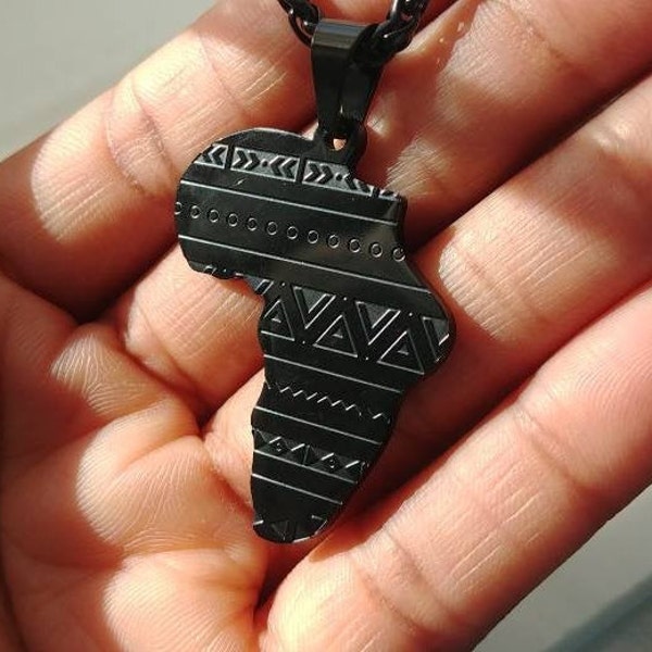 Africa Map Necklace - Etsy