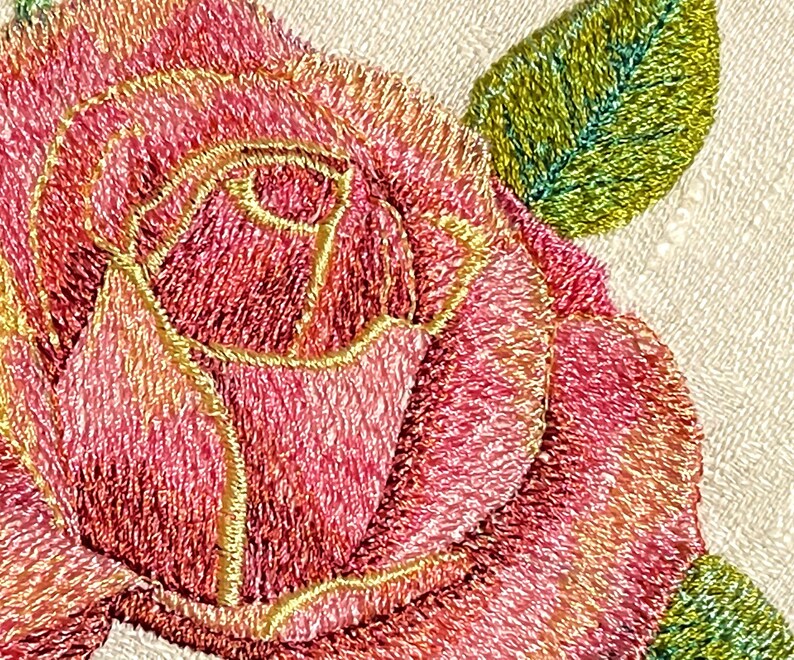 Rose Machine Embroidery Design 140 X 120 Mm (5.46 X 4.45") - Etsy