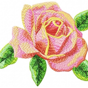 Rose Machine Embroidery Design 140 X 120 Mm (5.46 X 4.45") - Etsy