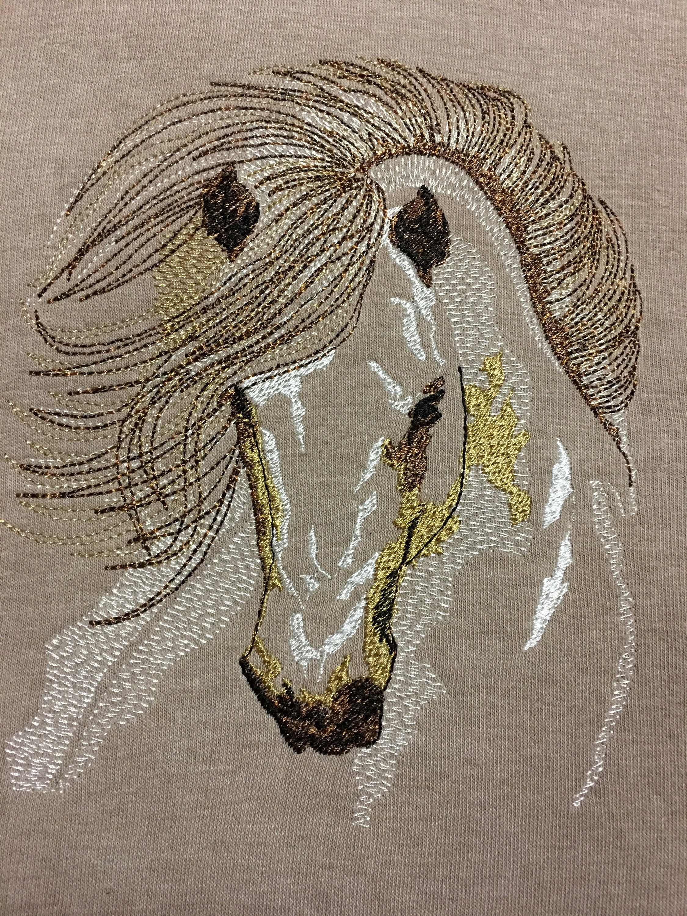 Horse Machine Embroidery 156.8 X 197.8 Mm 6.17 X 7.79 - Etsy