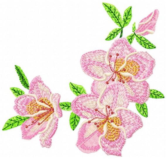 Azalea Machine Embroidery Design 136 X 130mm 5.35 X - Etsy
