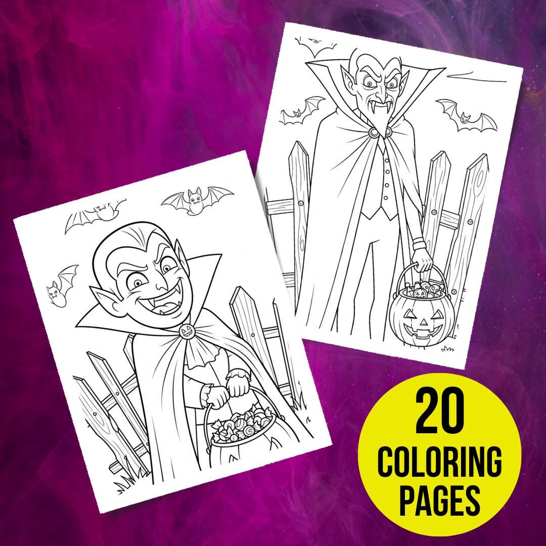 Printable Halloween Coloring Book for Kids and Adults | Ghosts, Witches ...