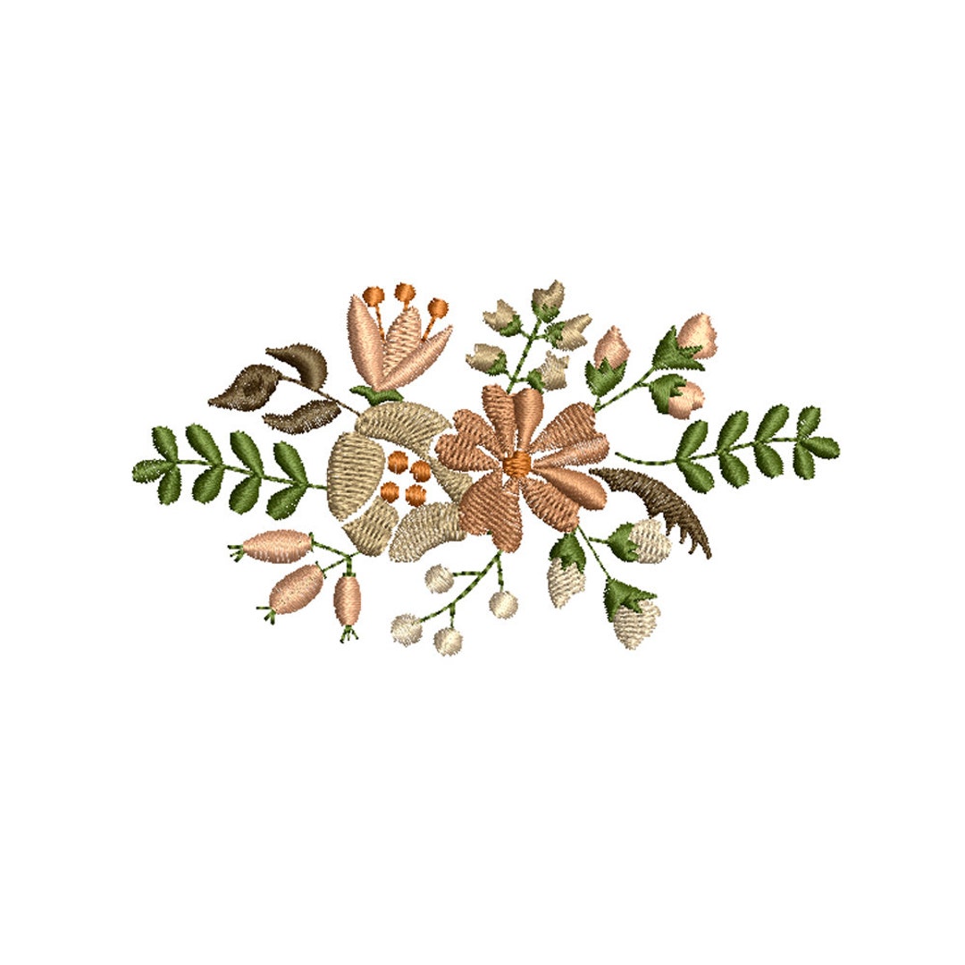Floral Pattern Machine Embroidery Design, Flower Pattern Digital ...