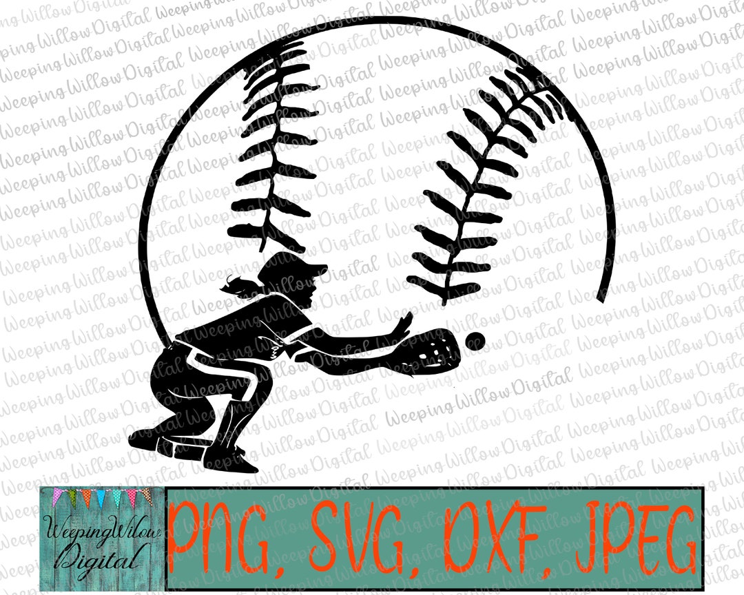 Female Softball Catcher SVG, Softball Quote SVG, SVG Files for Cricut ...