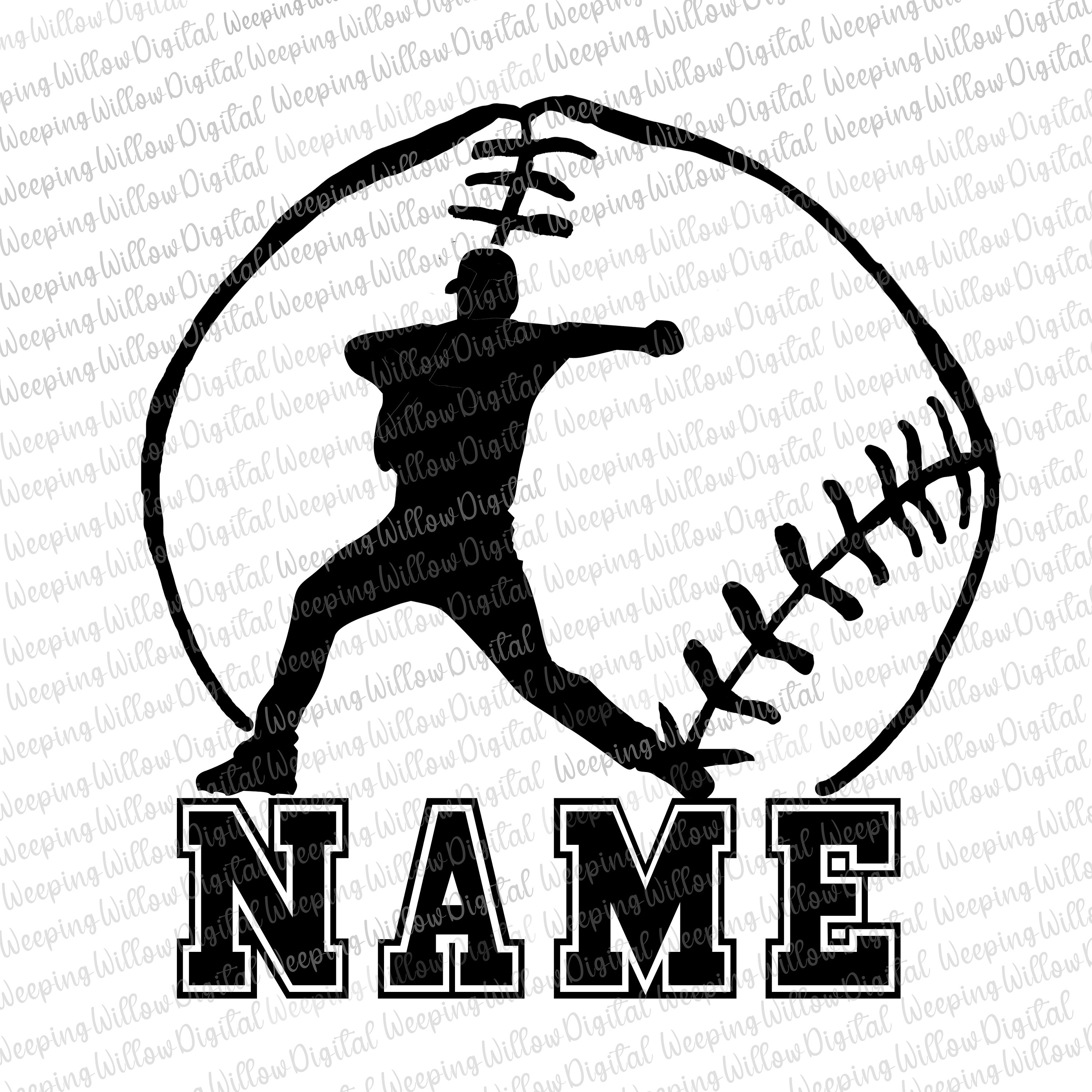 Left-handed Baseball Pitcher SVG, Cricut Silhouette Cut File, Instant ...