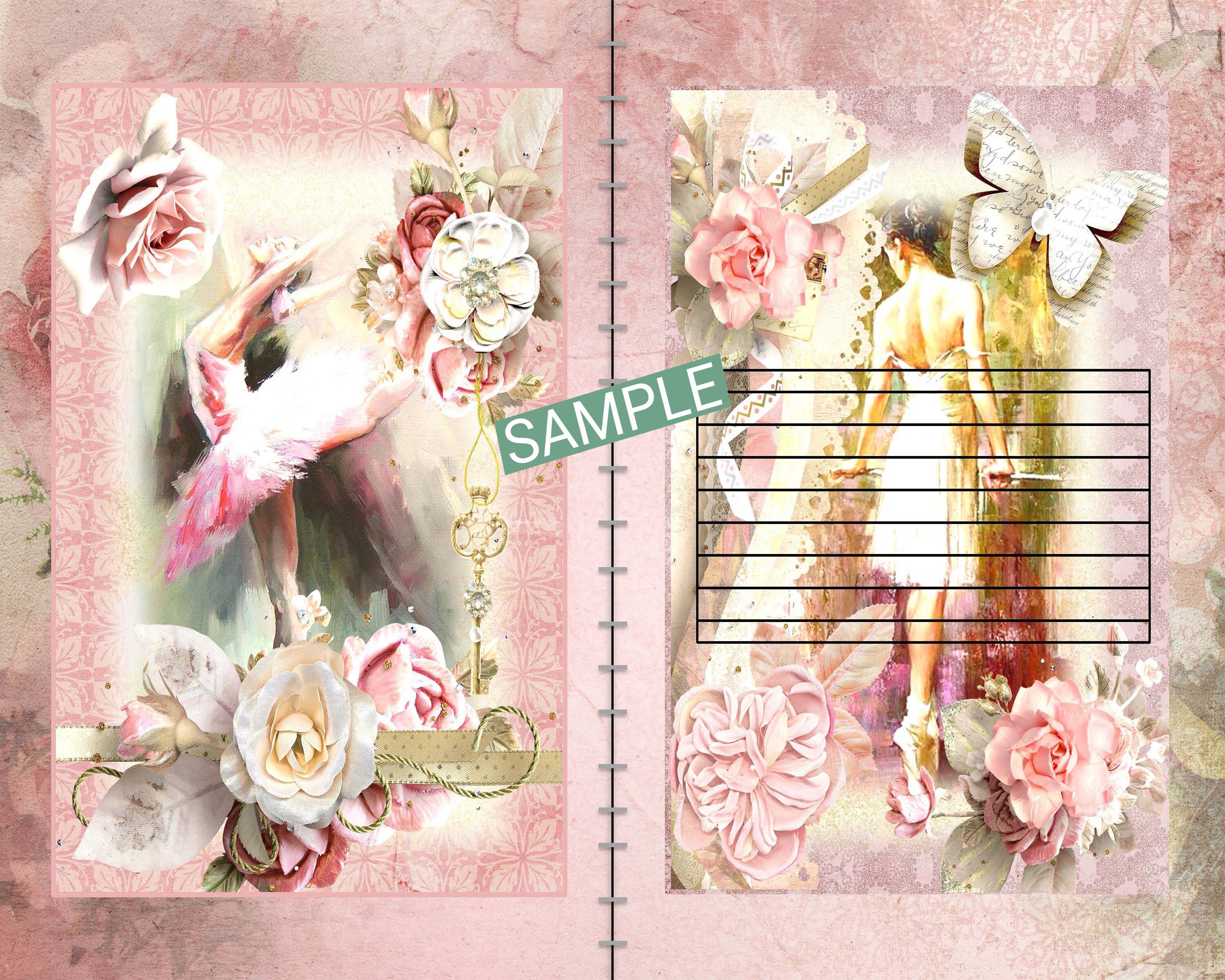 Printable Ballet Junk Journal Kit, Ballet Ephemera Pngs, Journal Pages ...